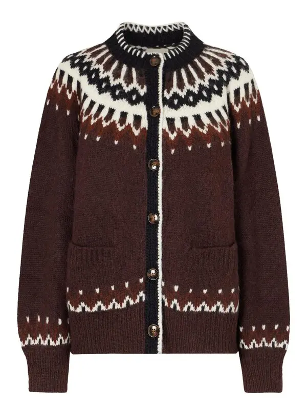 DÔEN Hue Knitted Wool-blend Cardigan - Multi