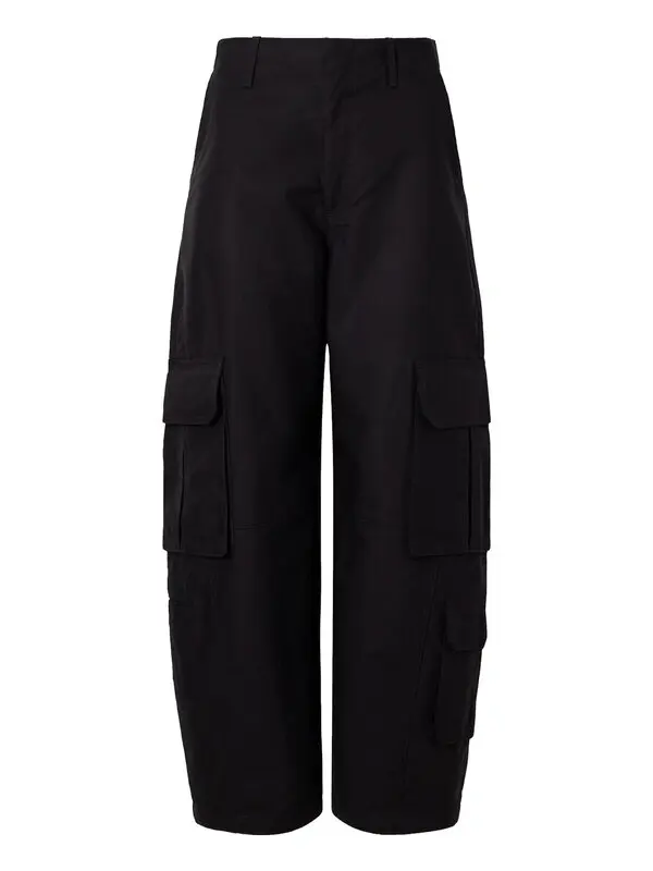 AGOLDE Ambika Utility Cotton-sateen Barrel-leg Pants - Black
