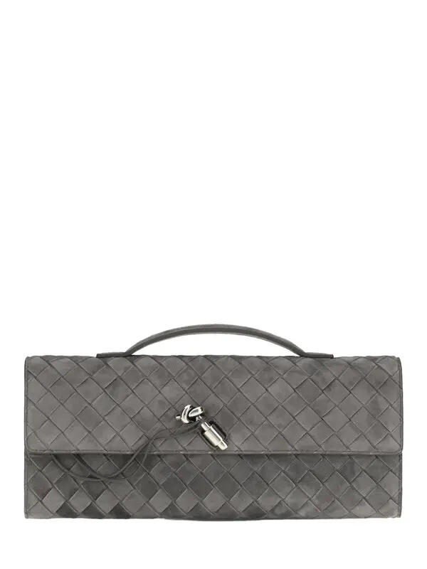 Bottega Veneta Andiamo Clutch - Gray