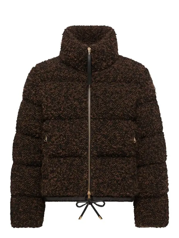 Moncler Trascendance Tweed Short Down Jacket - Black