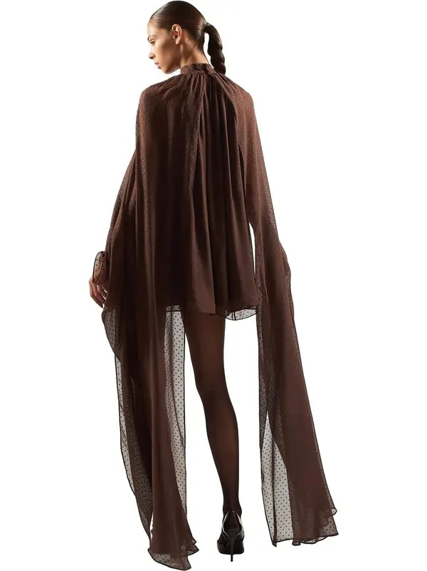 TALLER MARMO Mini Eterea Dress - Chocolate