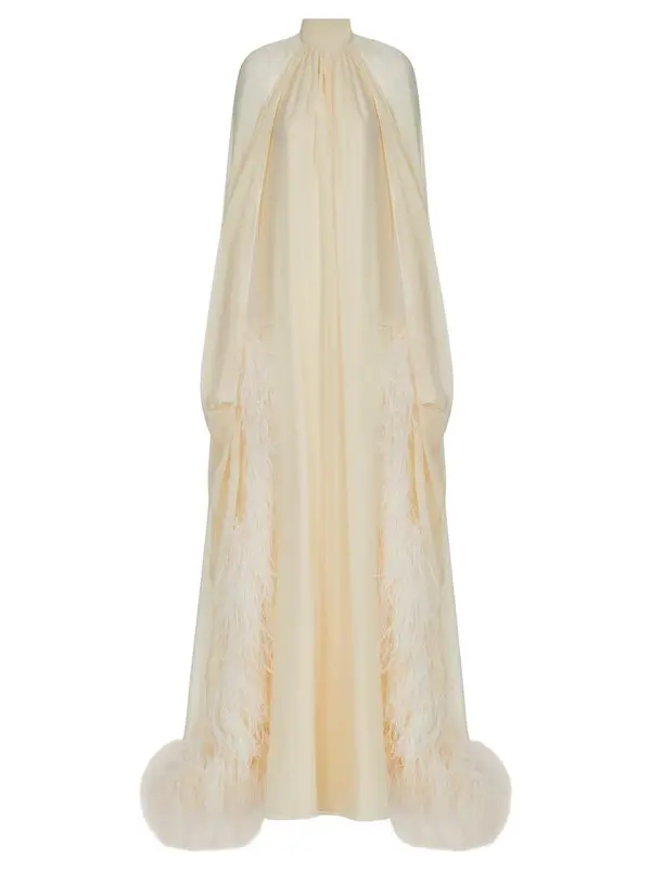 TALLER MARMO Feathered Eterea Gown - Ivory