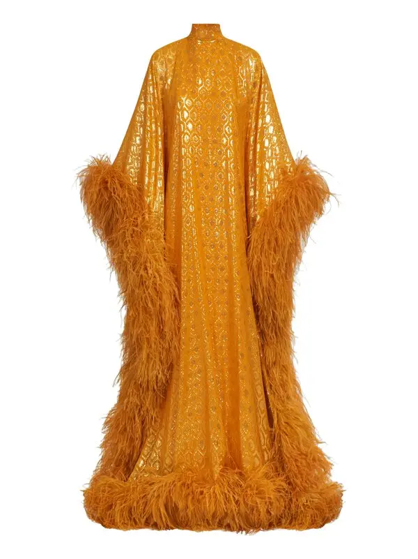 TALLER MARMO Casta Diva Opulence Kaftan - Marigold