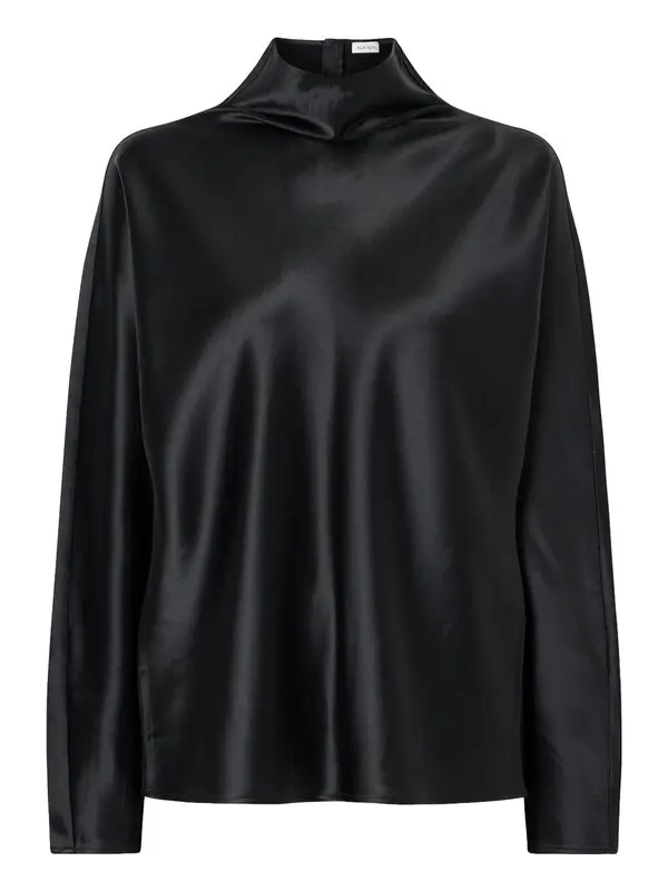 ALMADA Maddy Satin Blouse - Black