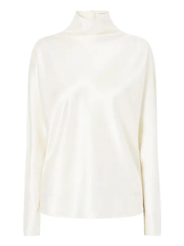 ALMADA Maddy Satin Blouse - Neutrals