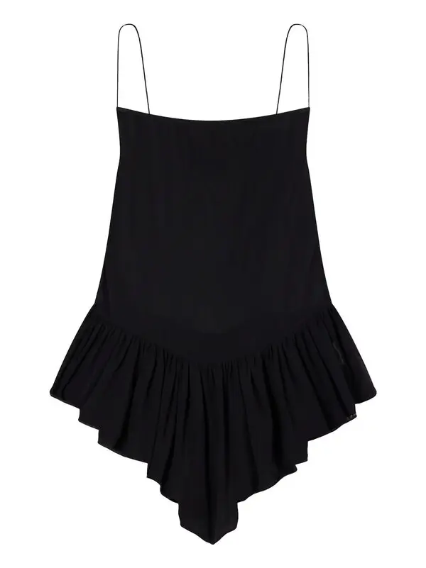 Tove Harlowe Asymmetric Gathered Silk-chiffon Blouse - Black