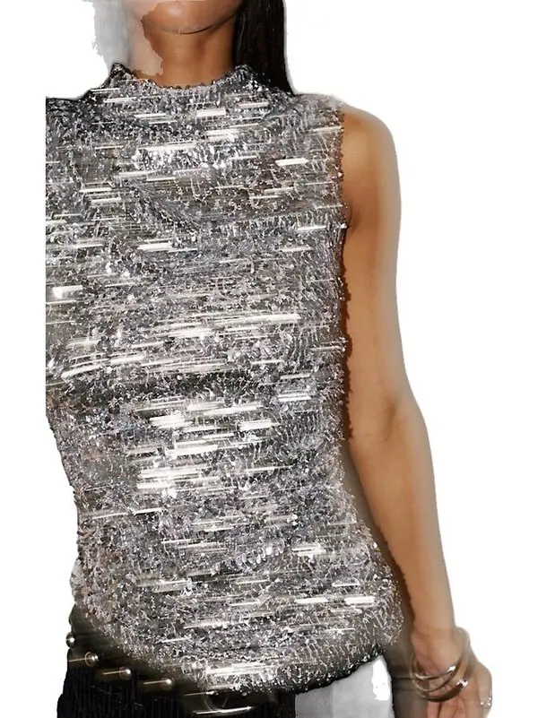 Free People Glow Crazy Tank - Silver