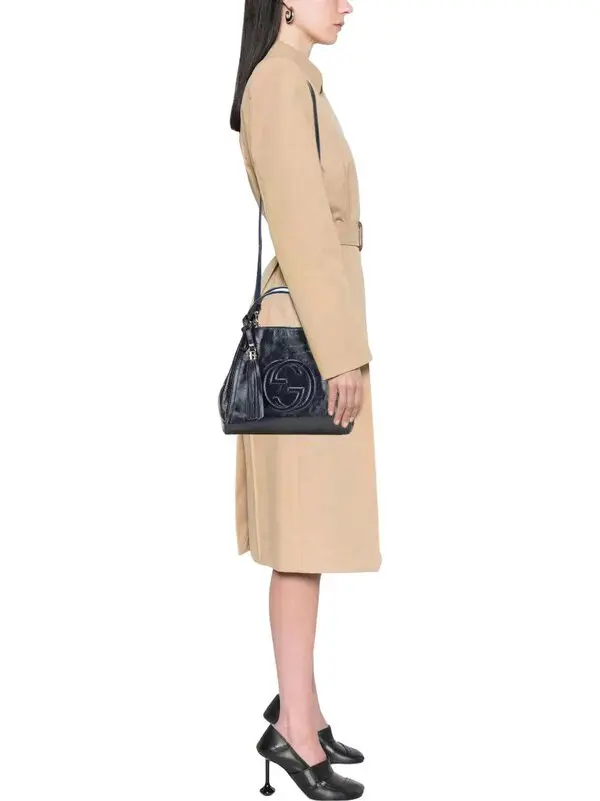 Gucci 2000-2015 Small Patent Soho Satchel - Blue
