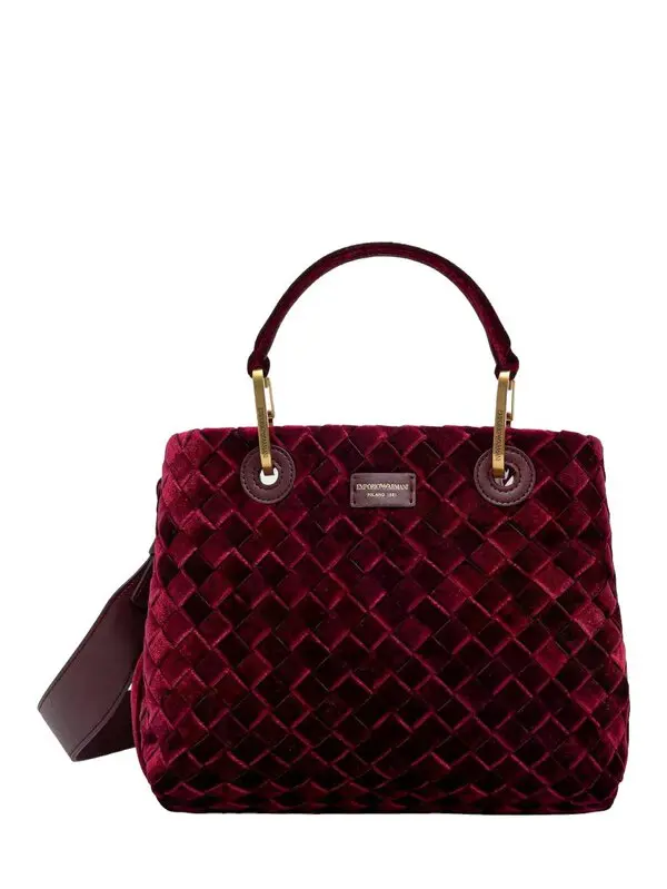 Emporio Armani Woven-effect Tote Bag - Red