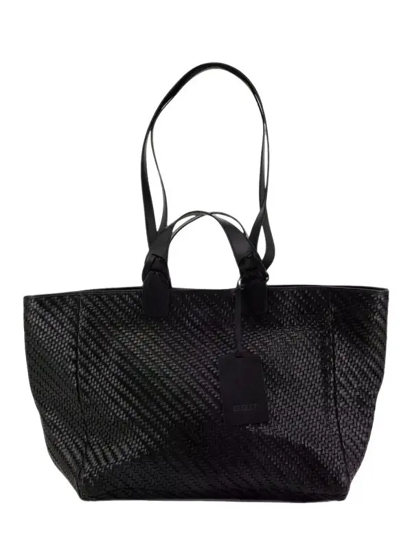 IBELIV Medium Elmio Interwoven Shoulder Bag - Black
