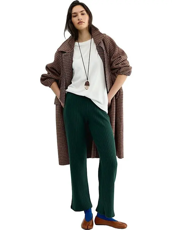 Donni. The Sweater Rib Simple Pants - Fir
