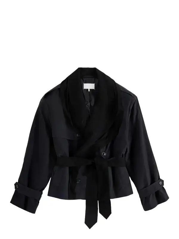MAISON MARGIELA Fusion Jersey Trench Coat - Black