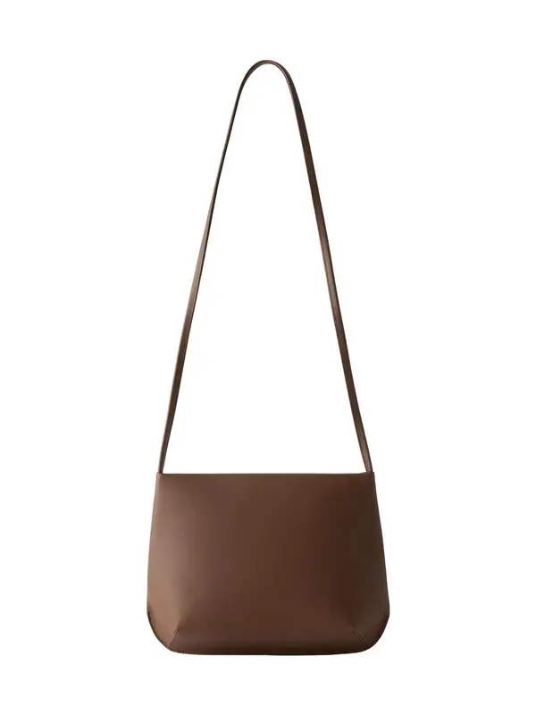 FANE Loge Leather Shoulder Bag - Chocolate