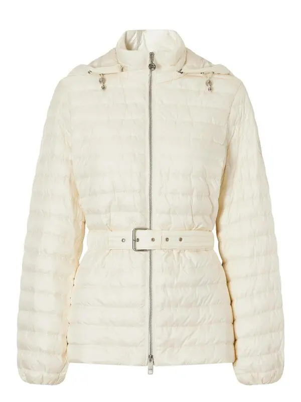 Burberry Belted Quilted Padded Shell Hooded Jacket - Neutrals