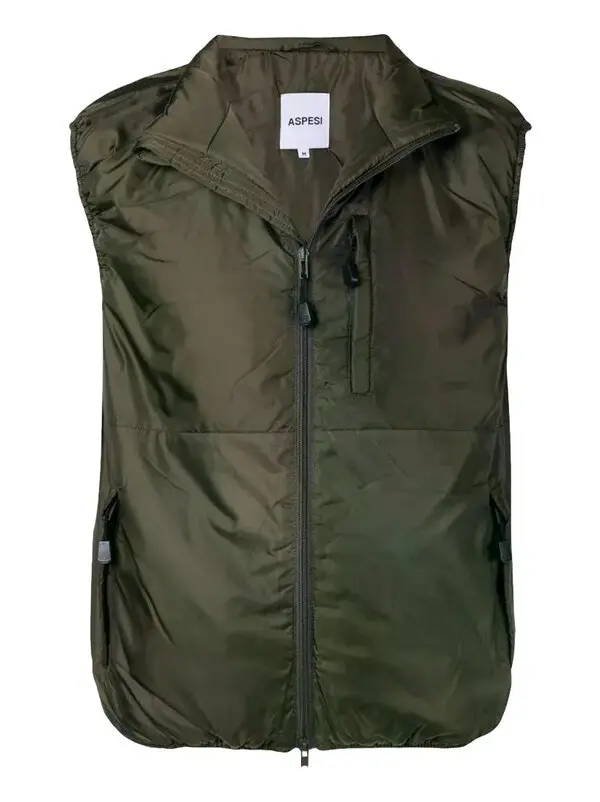Aspesi Jil Zip-up Gilet - Green