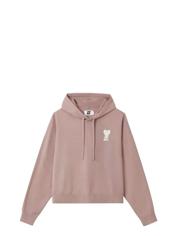 Izzue Logo-patch Drawstring Hoodie - Pink