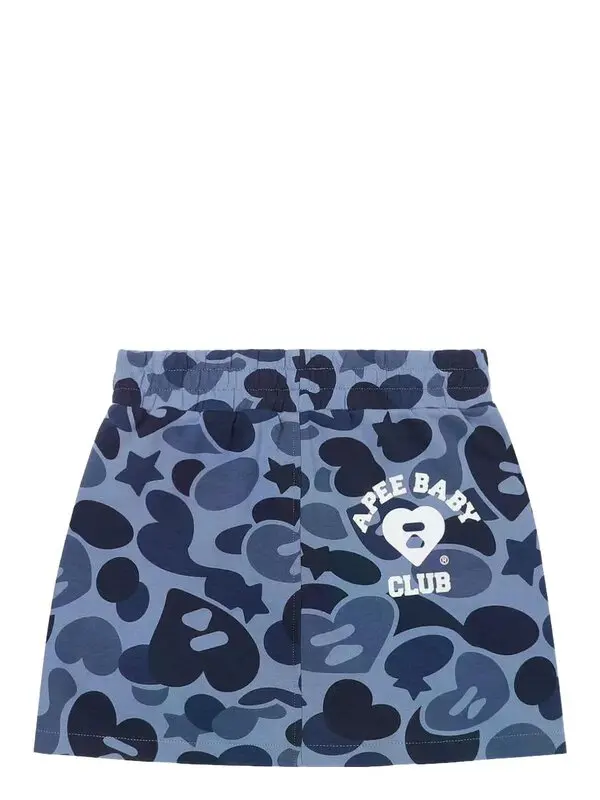 AAPE BY *A BATHING APE Camouflage-print Mini Skirt - Blue