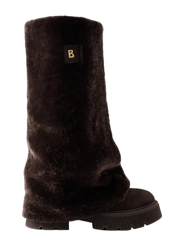 Bogner Turin 8 D Suede And Shearling Knee Boots - Brown