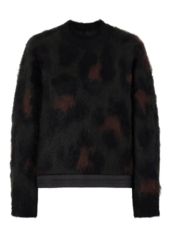 Sacai Leopard-print Mohair-blend Sweater - Multi