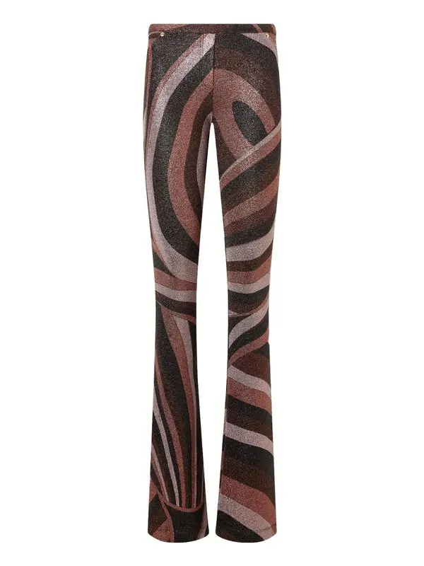 Emilio Pucci Printed Stretch-jersey Flared Pants - Multi