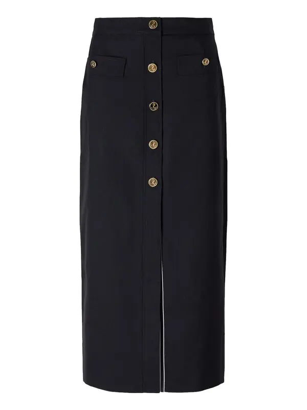 Thom Browne Cotton-blend Midi Skirt - Black