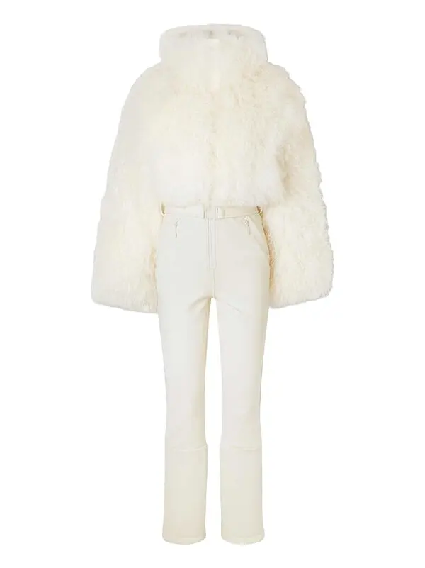 Cordova Nozawa Shearling And Shell Ski Suit - Ecru