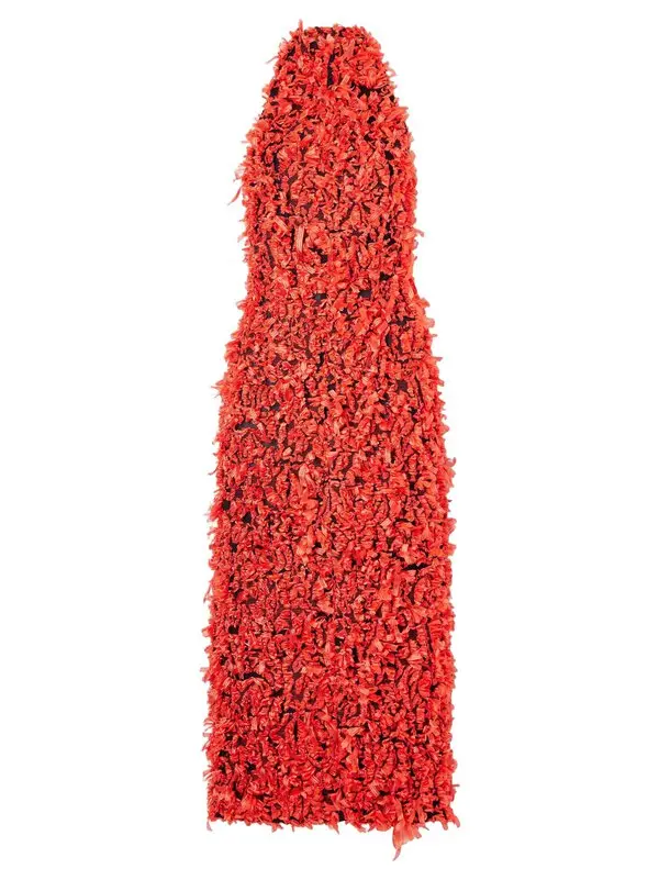 Tove Grettel Open-back Fil-coupé Halterneck Midi Dress - Red