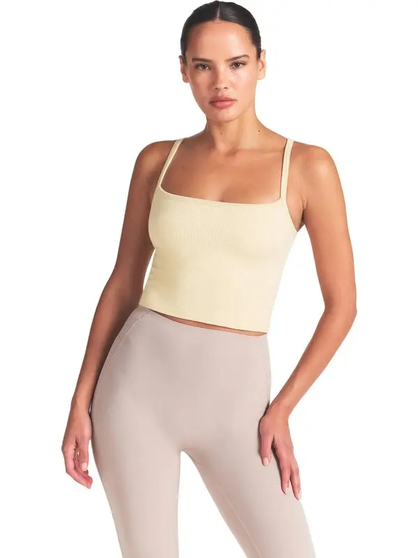 SKIMS Cami Top | Yellow | | Nike Ribbed Seamless - Lemon Drop