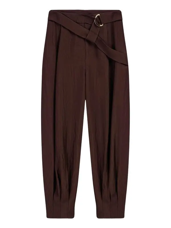 NOCTURNE Belted Harem Trousers - Brown