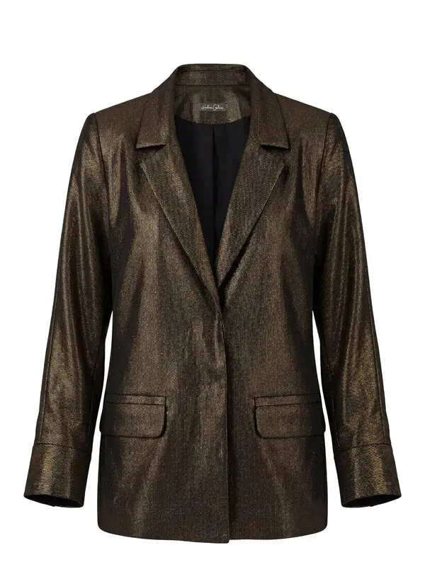 HELENE GALWAS Haleare Velvet Blazer - Black
