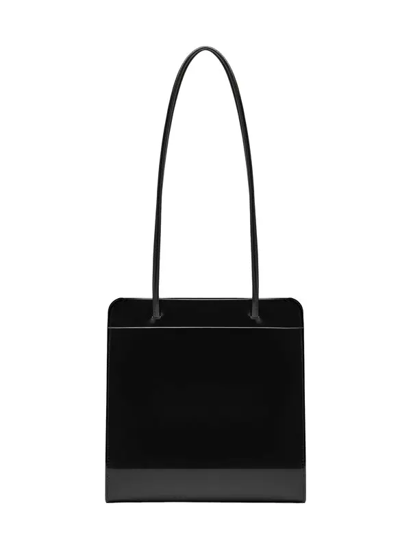 FANE Lisse Brushed Leather Tote Bag - Black