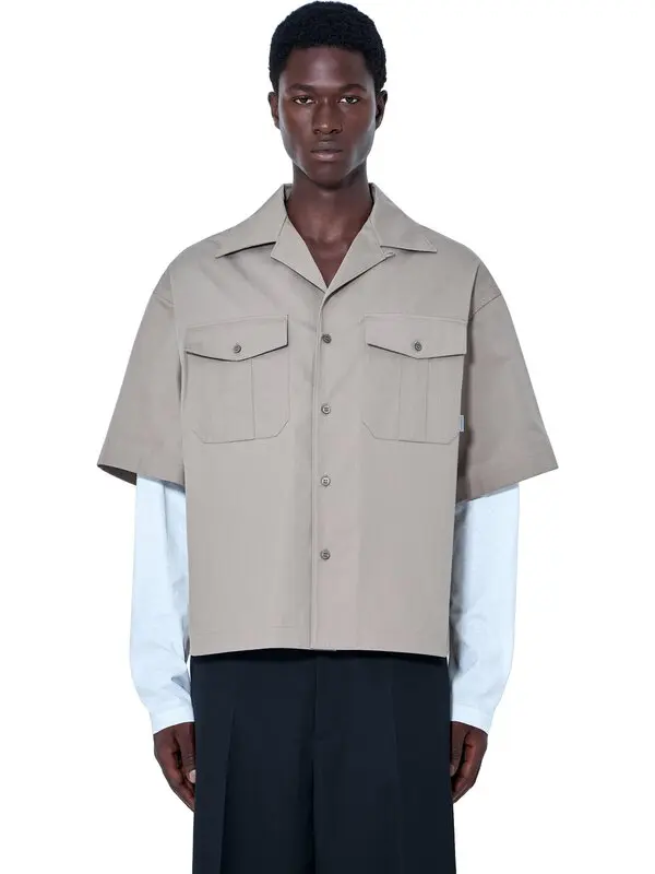 Balenciaga Short-sleeve Button-down Shirt - Cream