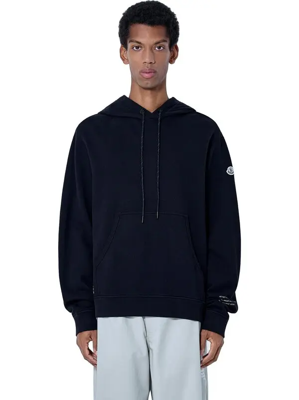 Moncler X Frgmt Hiroshi Fujiwara Hooded Sweatshirt With Patch Detail - Black