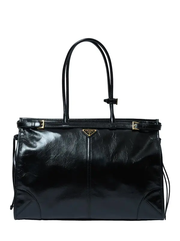 Prada Extra Large Bonnie Shoulder Bag - Black
