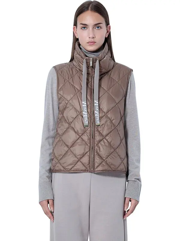 Max Mara Quilted Gilet With High Neck - Multicolor