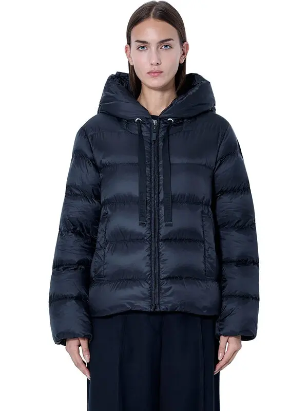 Max Mara Padded Hooded Jacket - Black