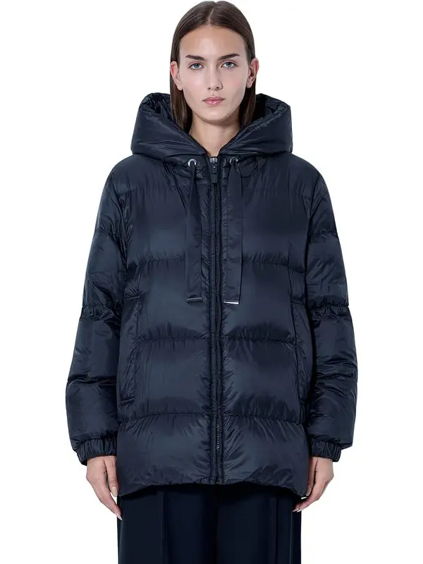 Max Mara Hooded Puffer Jacket - Black