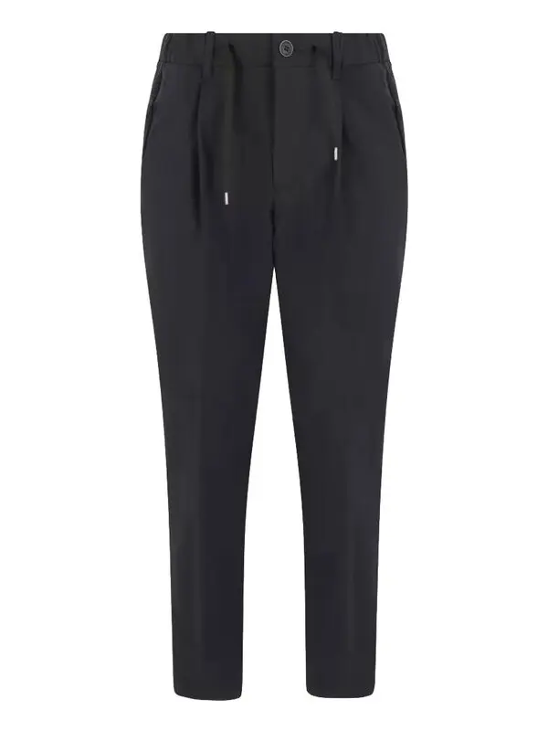 Herno Drawstring Pleated Trousers - Black