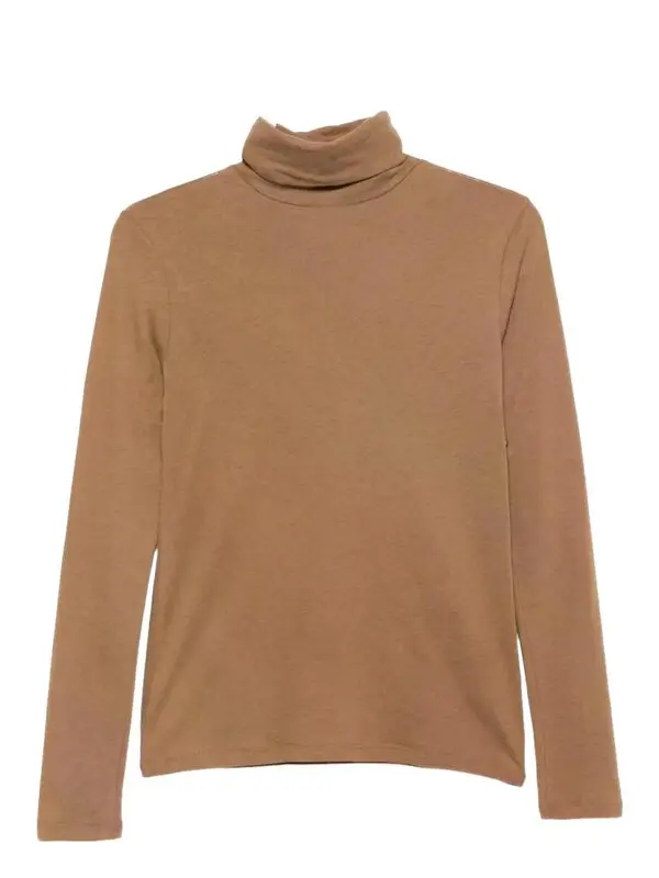 Majestic Filatures Roll-neck Long-sleeve T-shirt - Brown