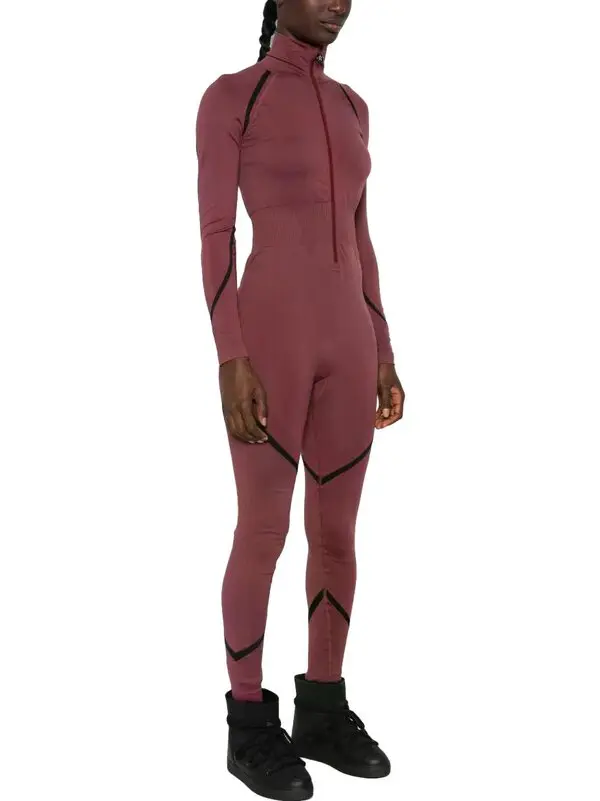 Perfect Moment Seamless Panelled Ski Jumpsuit - Red
