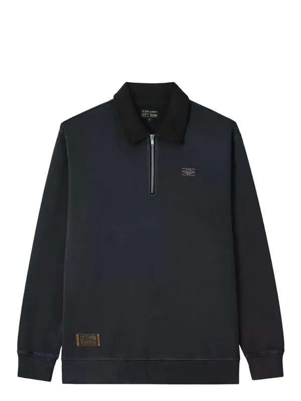 Izzue Quarter-zip Logo-patch Polo Shirt - Blue