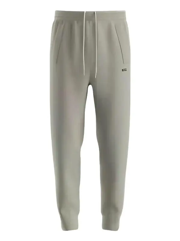 BOSS Cotton-blend Sweatpants With Embroidered Logo - Neutrals