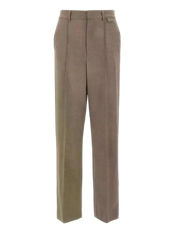 Fabiana Filippi Stitched-crease Straight-leg Trousers - Brown