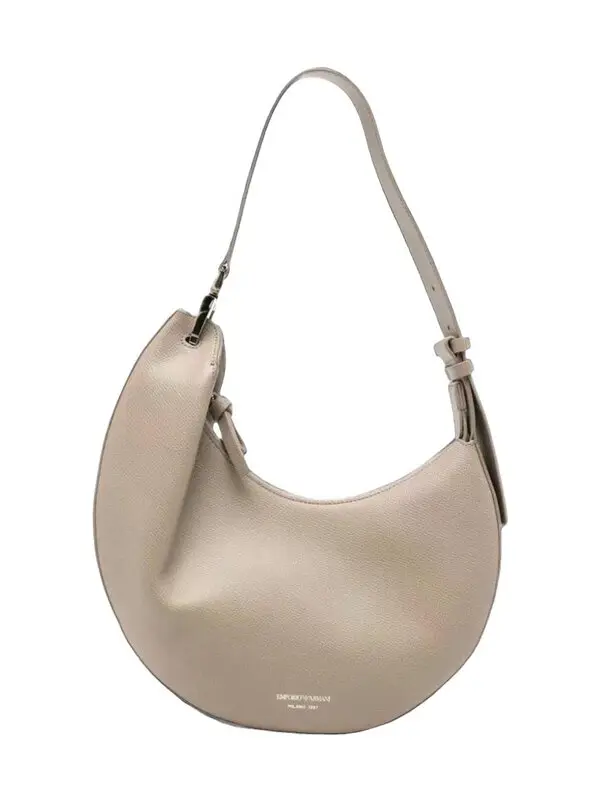 Emporio Armani Grained Leather Tote Bag - Neutrals