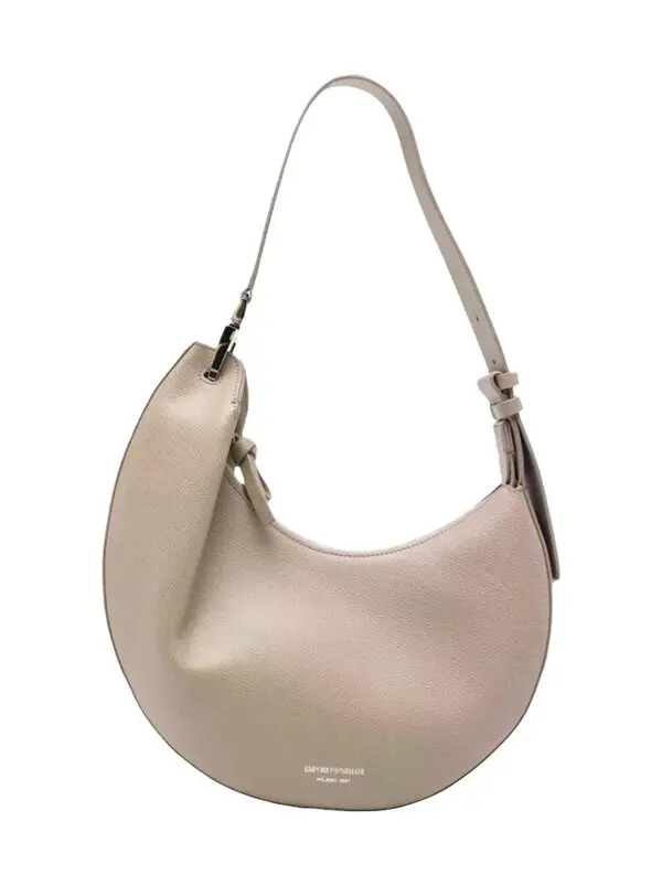Emporio Armani Grained Leather Tote Bag - Neutrals