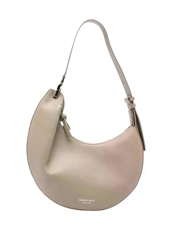 Emporio Armani Grained Leather Tote Bag - Neutrals