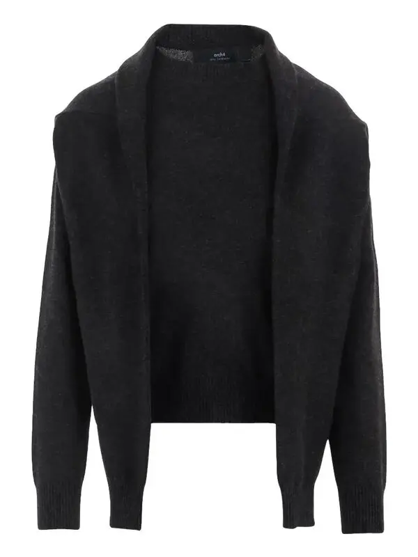 Arch4 Wrap Cashmere Sweater - Grey
