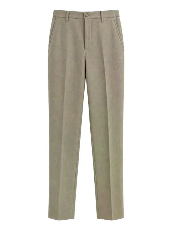 Seventy Elasticated-waistband Pressed-crease Trousers - Grey