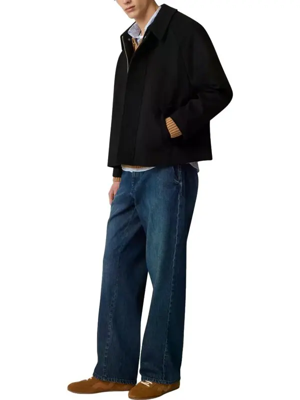 LARDINI Raglan-sleeve Boxy-fit Jacket - Black