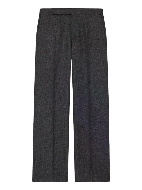 LARDINI Flat-front Straight-leg Trousers - Grey
